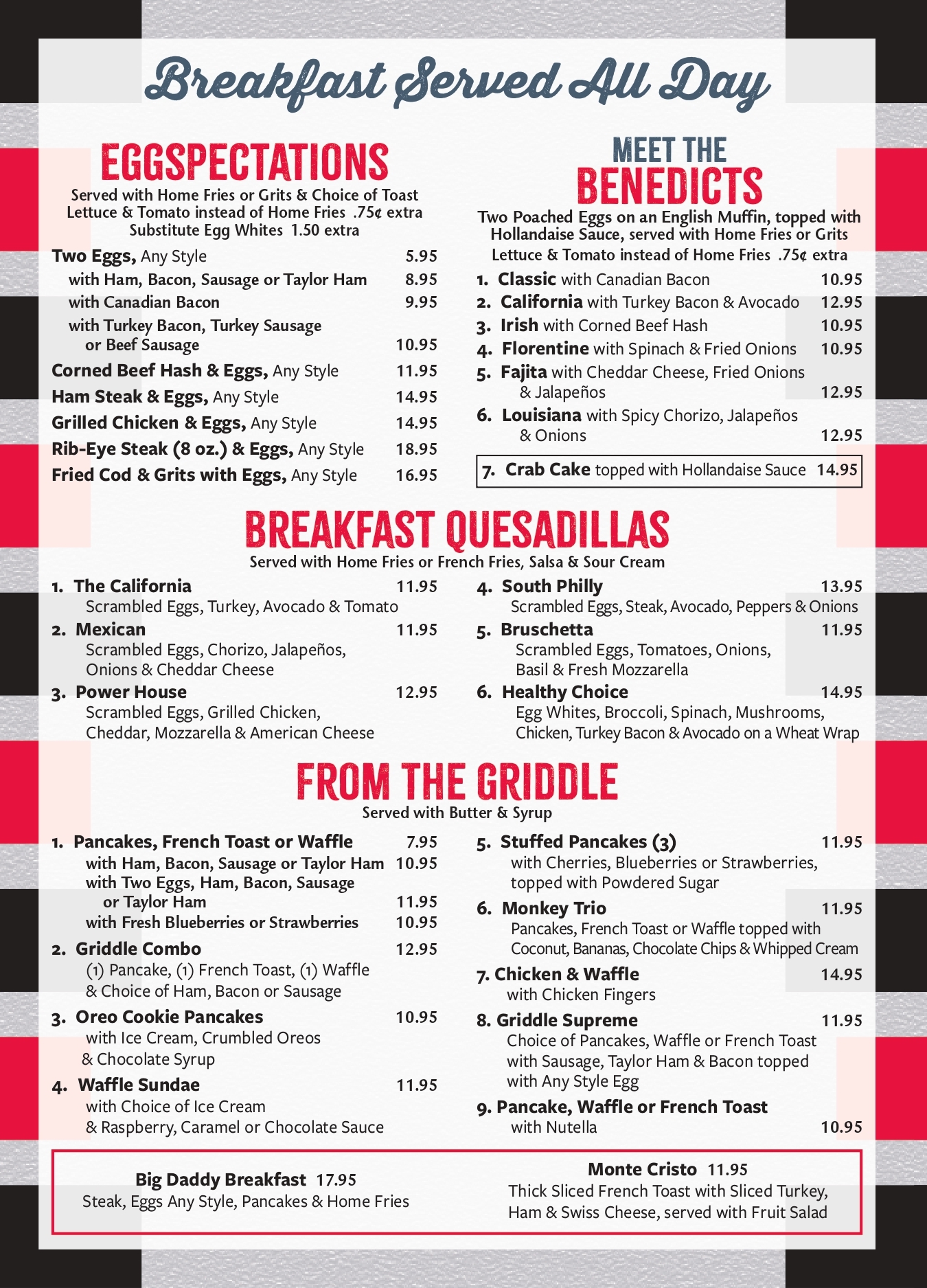 Diner Menu - Classic Diner Foods at Fair Lawn Diner